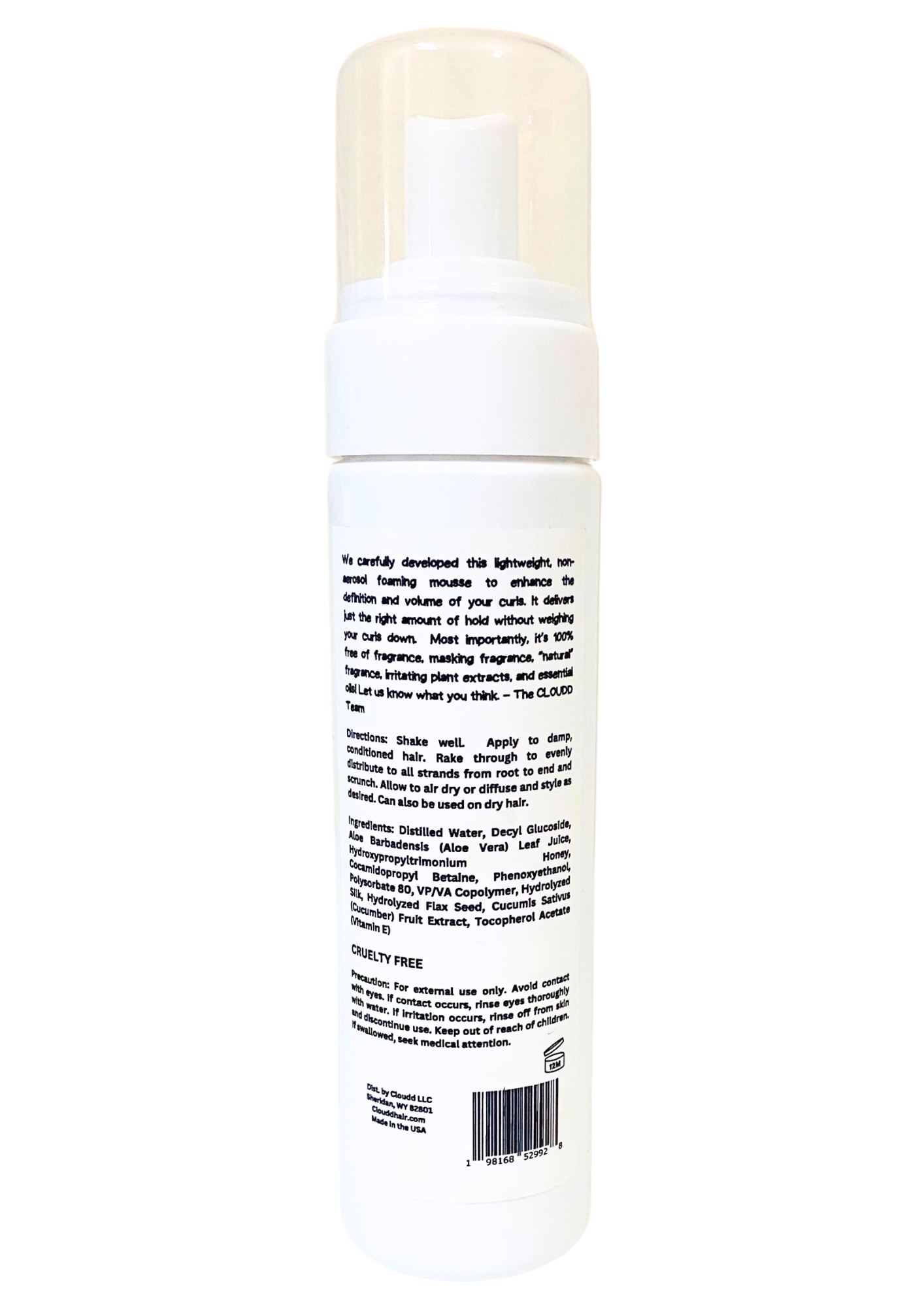 Fragrance-Free Curl Defining Foaming Mousse – CLOUDD